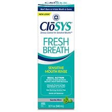 CloSYS Fresh Breath Sensitive Mouth Rinse Gentle Mint | Walgreens