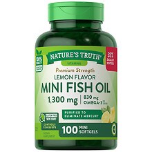 Nature's Truth Mini Fish Oil 1,300 mg Lemon | Walgreens