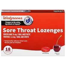 Walgreens Sore Throat Lozenges Cherry | Walgreens