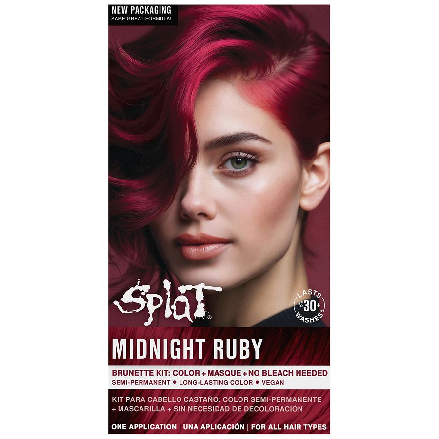 Splat No Bleach Hair Color Kit, Midnight Ruby | Walgreens