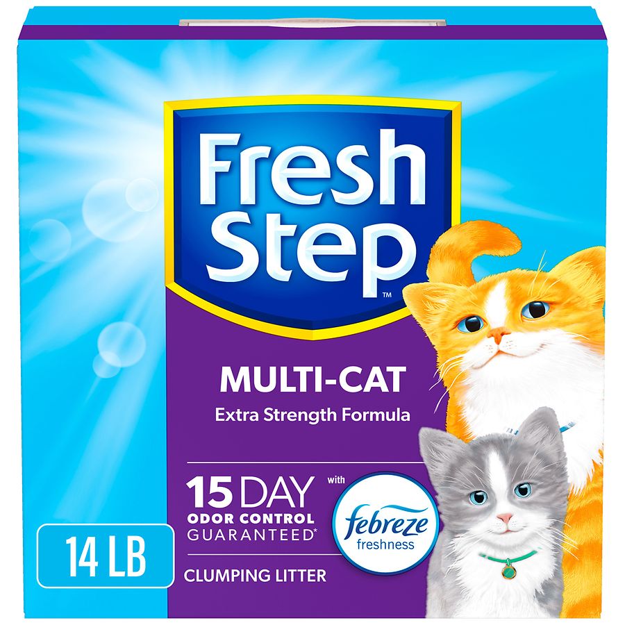 Fresh Step Multi-Cat Clumping Cat Litter With Febreze Freshness Febreze ...