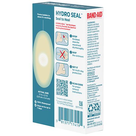Band aid hydro seal auidble patches acne