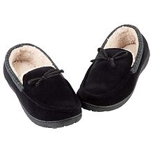 Men's Memory Foam Slipper Moccasin Black | Walgreens
