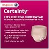 Walgreens Certainty Women's ComfortLux Underwear X-Large Blush | Walgreens