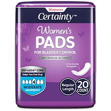 Certainty Women's Bladder Control Pads, Moderate Absorbency, Regular ...