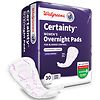 Walgreens Certainty Overnight Incontinence Pads, Ultimate Absorbency ...