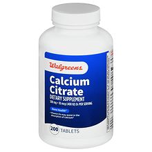 Walgreens Calcium Citrate 500 mg Tablets (100 days) | Walgreens