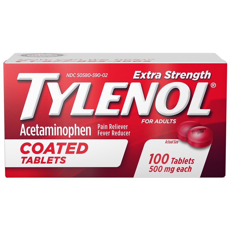 TYLENOL Coated Tablets With Acetaminophen 500 mg | Walgreens