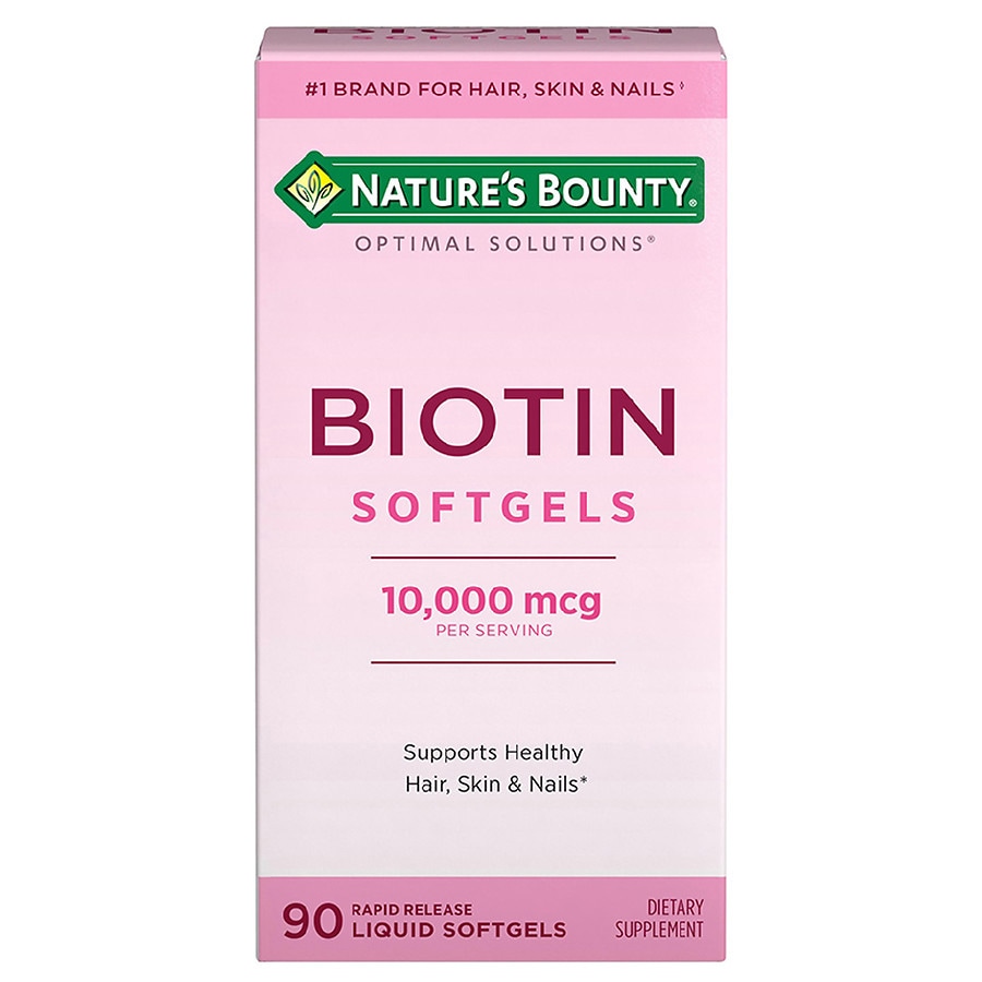 Nature's Bounty Optimal Solutions Biotin 10,000 mcg Softgels | Walgreens