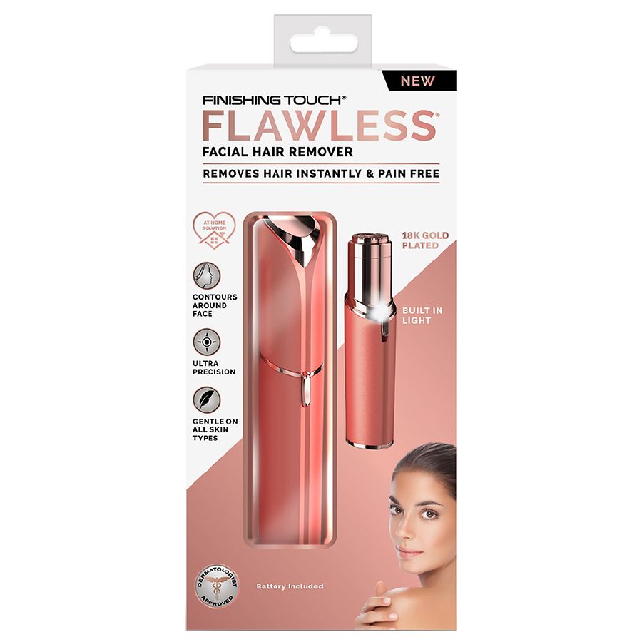 Finishing Touch Flawless Facial Hair Remover Coral | Walgreens