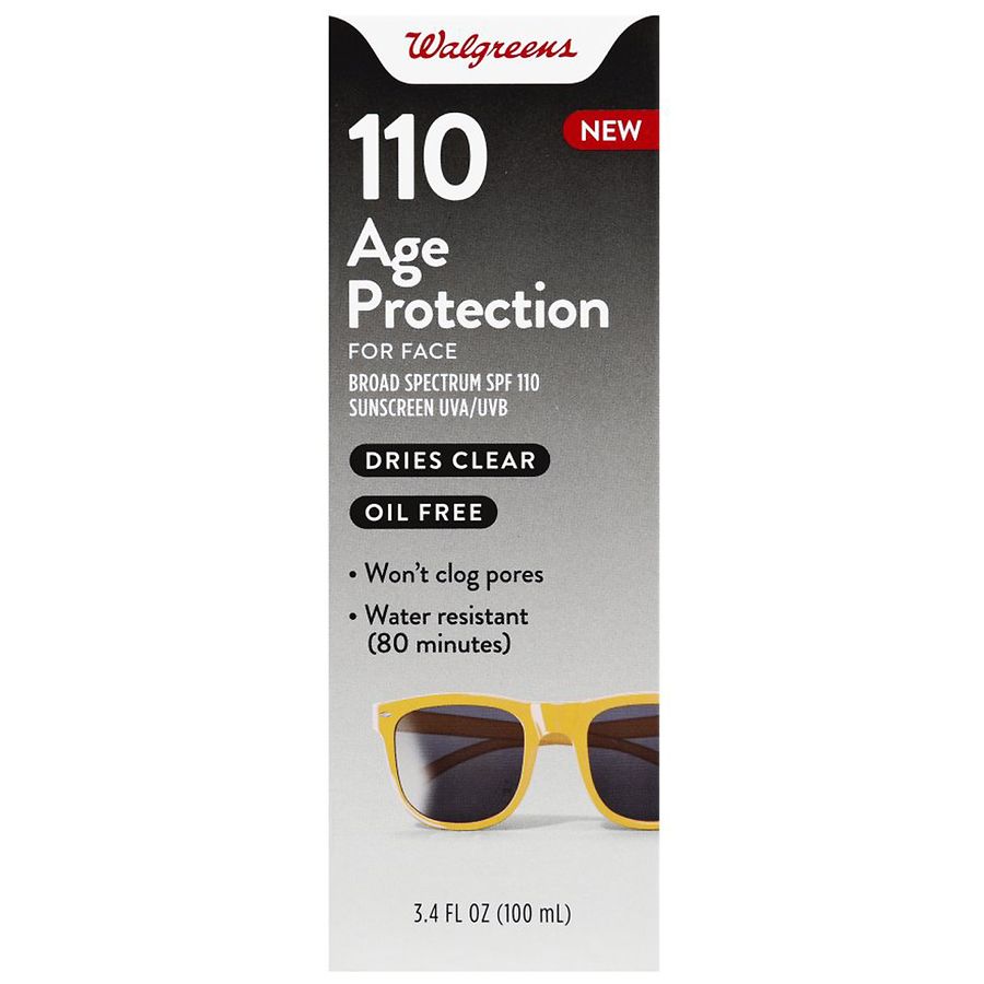 Walgreens Age Protection for Face Sunscreen SPF 110 | Walgreens