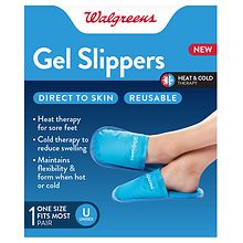 Reusable Hot & Cold Gel Slippers 1 Size Fits Most/Unisex | Walgreens