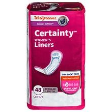 Walgreens Certainty Women's Liners Regular Length | Walgreens