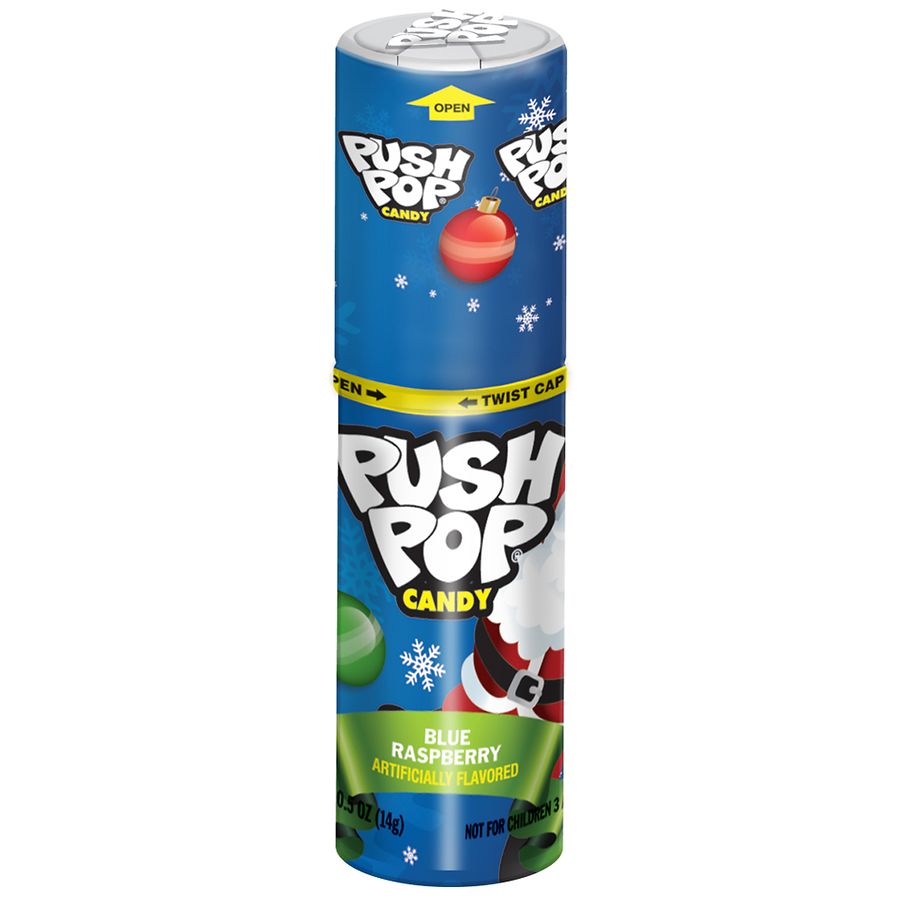 Push Pop Christmas Candy Strawberry/Blue Raspberry | Walgreens