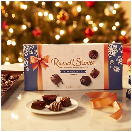 Russell Stover Christmas Dark Chocolate Assortment Gift Box Dark Chocolate