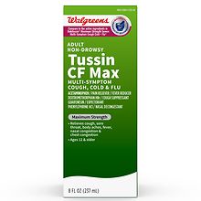 Walgreens Adult Tussin CF Max Multi-Symptom Cough, Cold & Flu Liquid ...