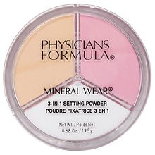Physicians Formula Mineral Wear 3-in-1 Setting Powder, Set/Bright/Bake ...