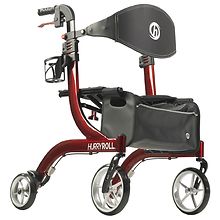 HurryCane HurryRoll Rollator Rolling Walker Red | Walgreens