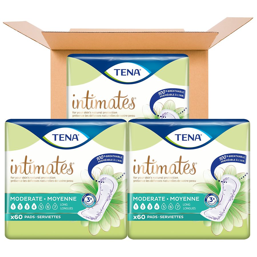Tena Serenity Intimates Moderate Absorbency Incontinence Pad Long ...