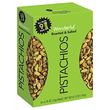 Wonderful Roasted & Salted No Shell Pistachios Multipack | Walgreens