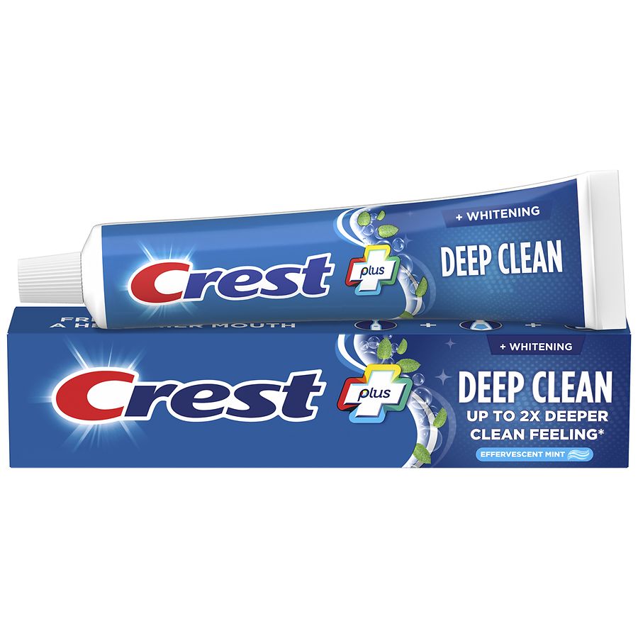 Crest Whitening Deep Clean Toothpaste Effervescent Mint | Walgreens