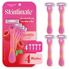 Skintimate 4-Blade Women's Disposable Razors Raspberry Rain | Walgreens
