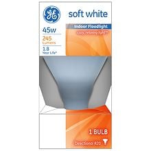 GE 45W Incandescent Indoor Floodlight Par 20 Light Bulbs Soft White ...