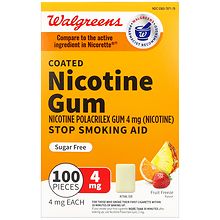 Walgreens Coated Nicotine Gum 4 mg Fruit Freeze | Walgreens
