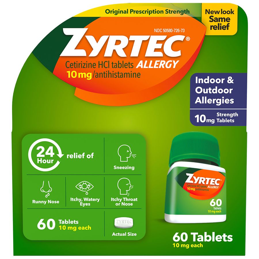 Zyrtec 24 Hour Allergy Relief Tablets | Walgreens