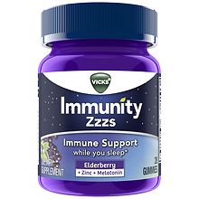 Vicks Immunity Zzzs Immune Support Gummies Elderberry | Walgreens