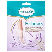 Amope Pedimask Foot Sock Mask, Blend of Moisturizers Lavender Oil ...