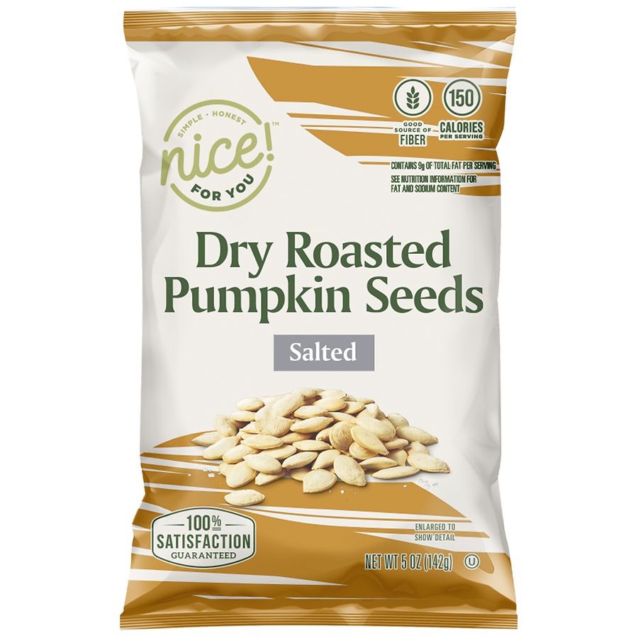 Nice! For You Dry Roasted Pumpkin Seeds Salted | Walgreens