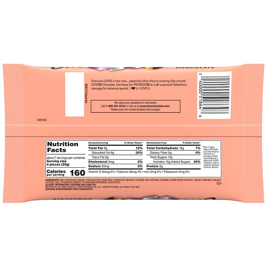 Valentine's Day Love Notes Candy Caramel & Milk Chocolate Best Deals ...