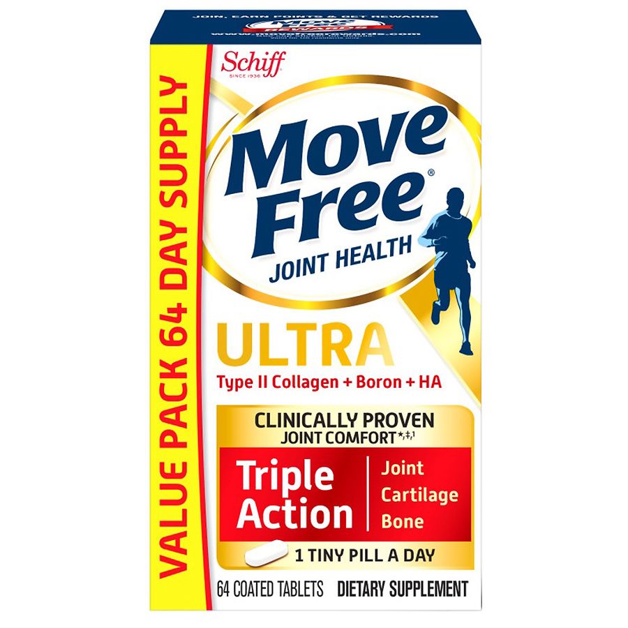Schiff Move Free Joint Health Ultra Collagen, Boron & HA Triple Action ...