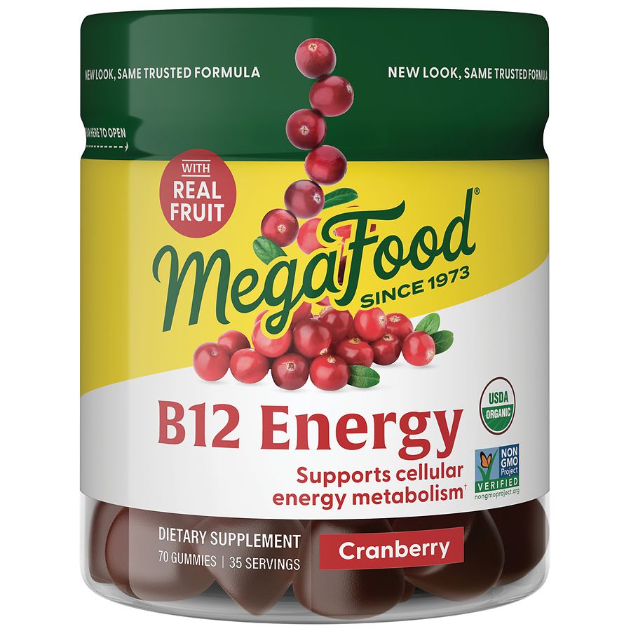 MegaFood B12 Energy Gummies Cranberry | Walgreens