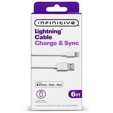 Infinitive USB-A to Lightning PVC Cable 6 FT White | Walgreens