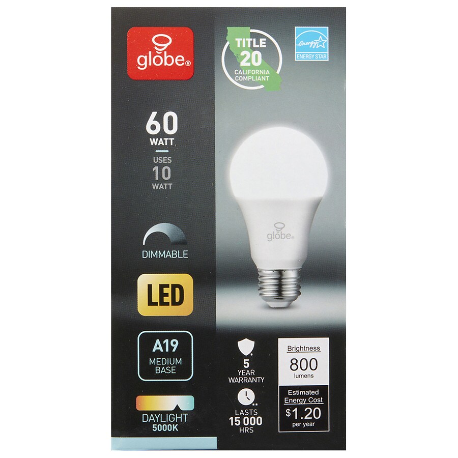 GLOBE Daylight LED Light Bulb | Walgreens