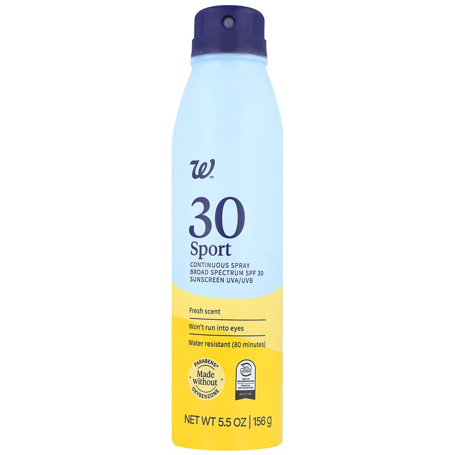 Walgreens Sport Sunscreen Continuous Spray SPF 30 Fresh | Walgreens