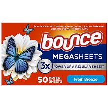 Bounce Wrinkle Guard Mega Dryer Sheets Outdoor Fresh | Walgreens