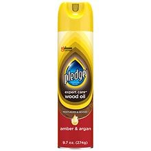 Pledge Moisturizing Wood Oil, Furniture Reviving Spray Amber & Argan ...