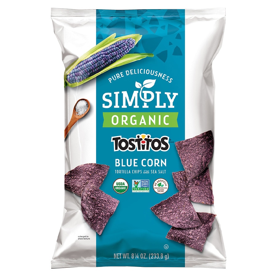 Tostitos Simply Organic Tortilla Chips Blue Corn With Sea Salt | Walgreens