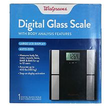 Digital Glass Scale with Body Analysis Features, Black | Walgreens