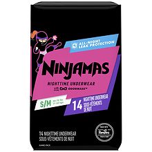 Ninjamas Nighttime Bedwetting Underwear Girl Small/Medium | Walgreens