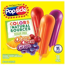 Popsicle Sugar Free Ice Pops Orange, Cherry, Grape | Walgreens