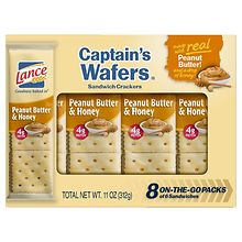 Captain's Wafer Peanut Butter Honey Sandwich Crackers | Walgreens