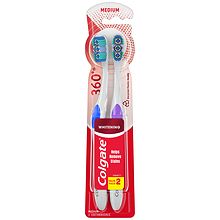 Colgate 360 Optic White Whitening Toothbrush, Medium | Walgreens