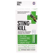 Sting Kill First Aid Anesthetic Swabs | Walgreens