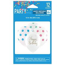 Festive Voice Latex Happy Birthday Dot Balloons | Walgreens