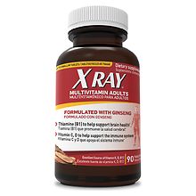 Genomma X-Ray Adult Multivitamin Formulated with Ginseng Tablets ...