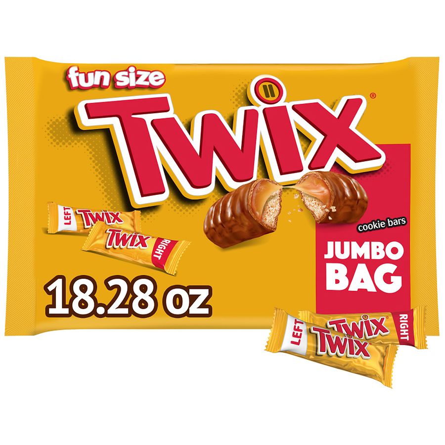 Twix Fun Size Halloween Candy Bars Caramel Chocolate Cookie | Walgreens